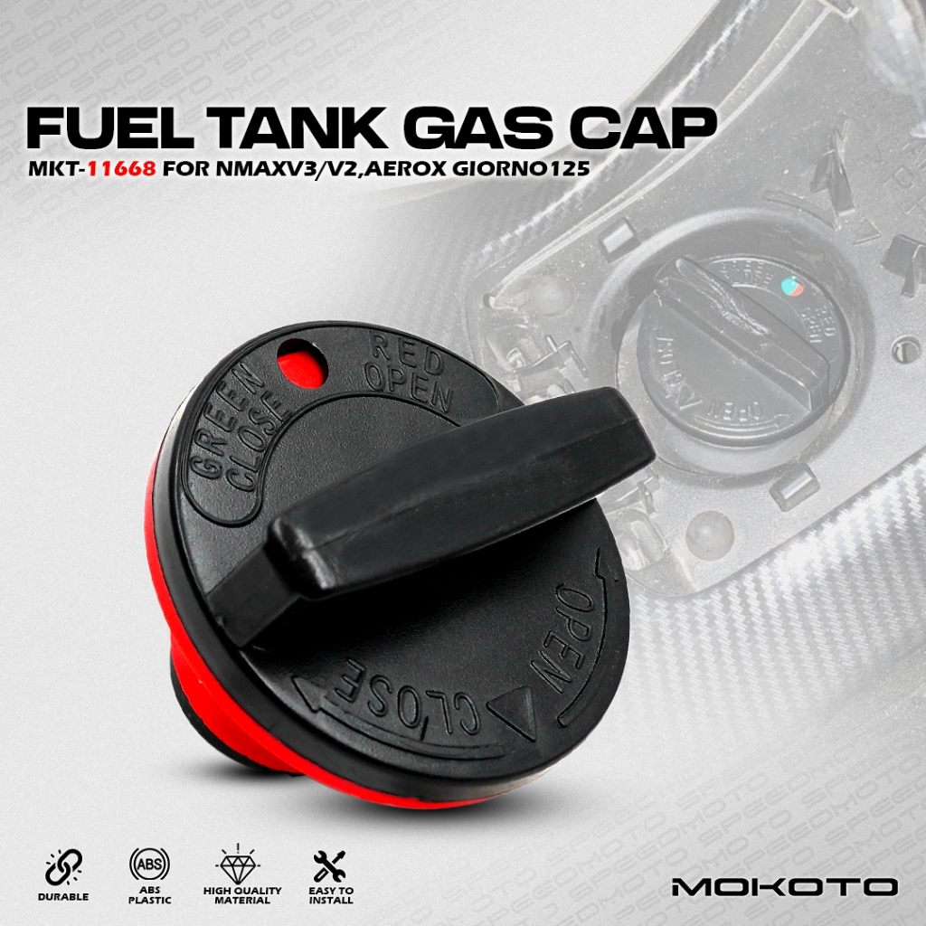 MOKOTO FUEL TANK GAS CAP BLACK MKT-11668 FOR NMAX V3 V2 / AEROX ...