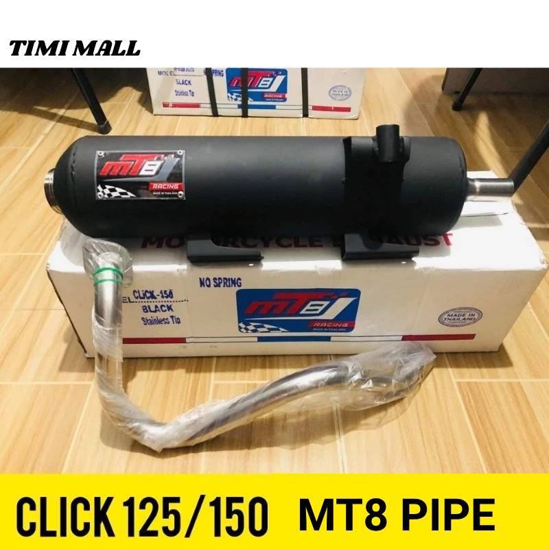 MT8 Pipe for CLICK 125i / 150i V2 / V3 GAMECHANGER | HONDA Stainless Tip / Black Tip / Titanium ...