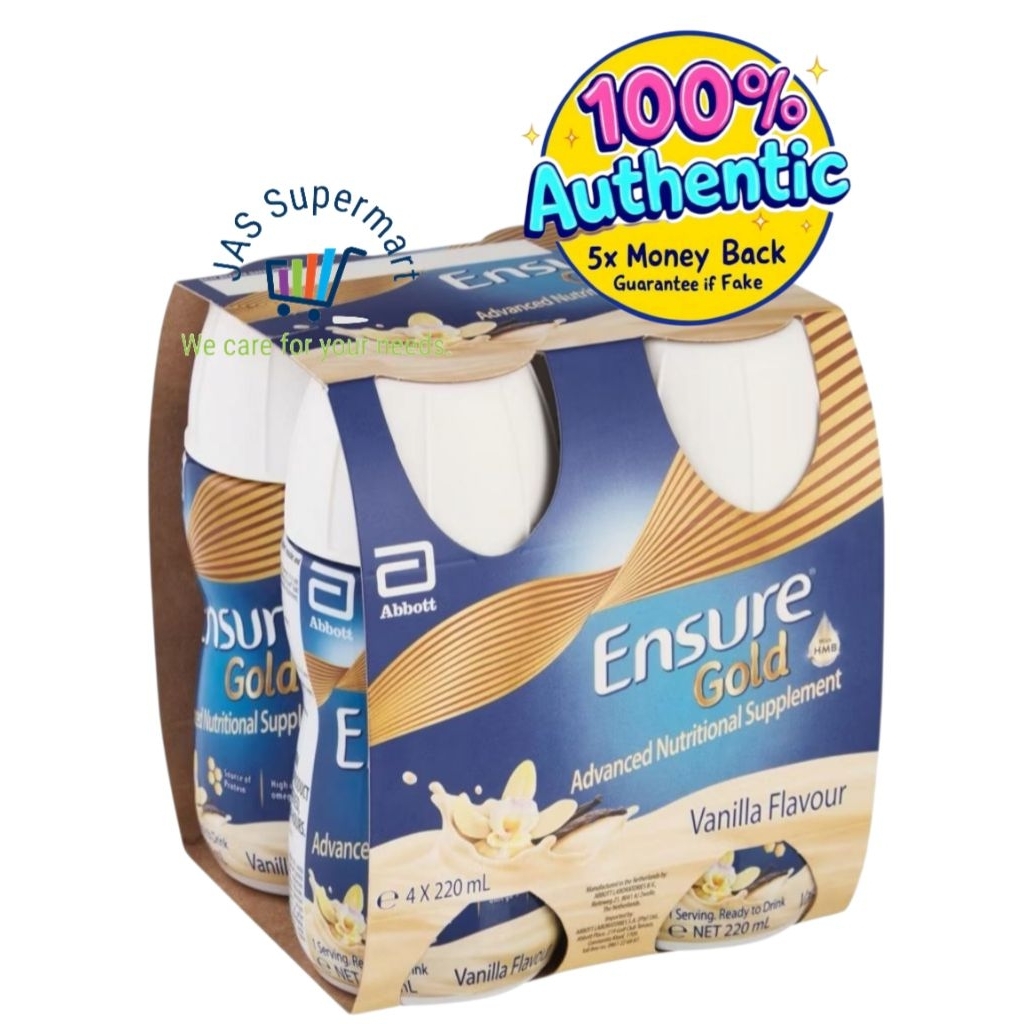 " Ensure Gold Vanilla Grab and Go Pack 4pcs x 220mL | Shopee Philippines