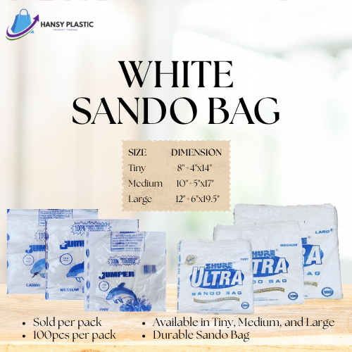 White Sando Bag / Plastic Bag (100pcs/pack) | Shopee Philippines