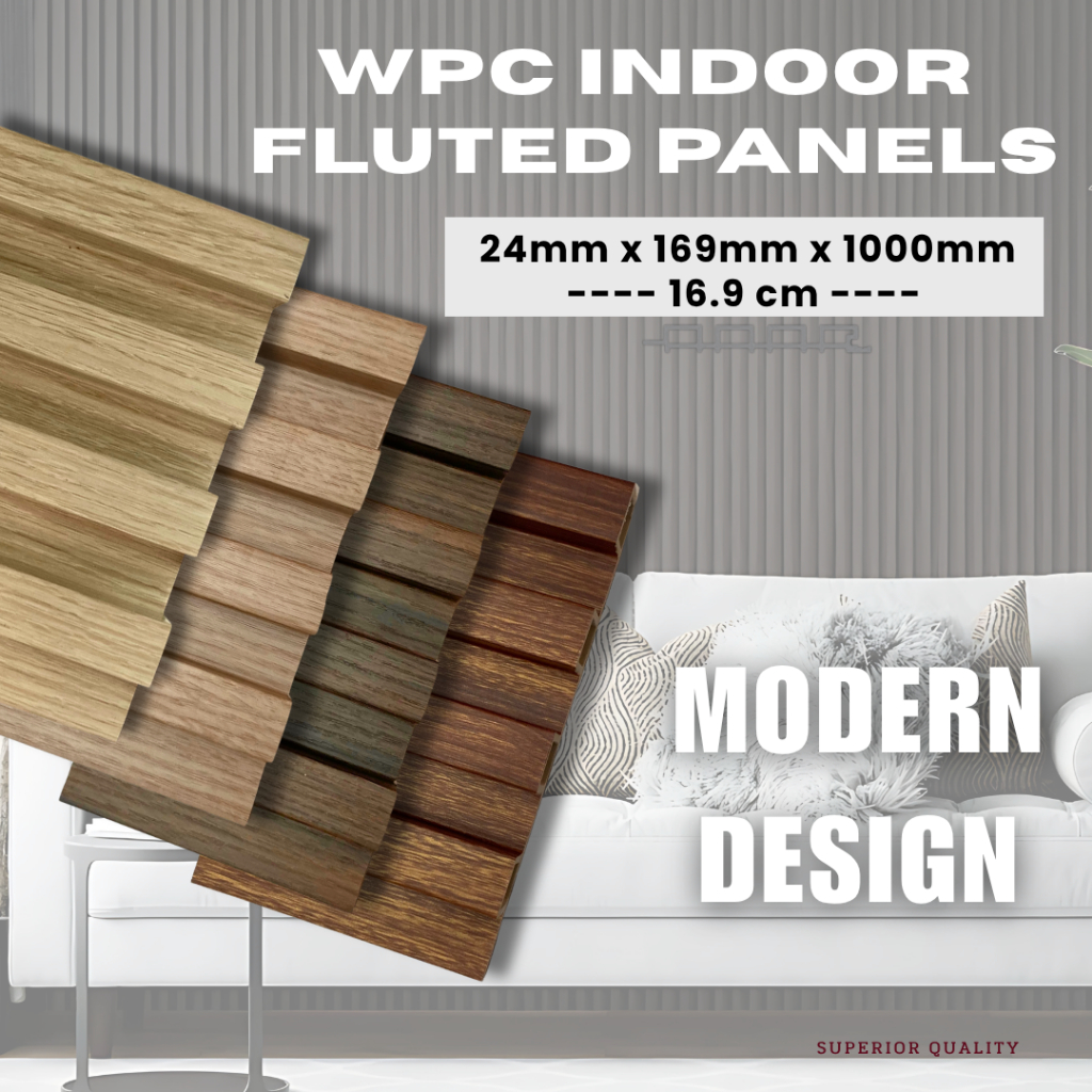 WPC Indoor Fluted Wall Panel | Waterproof Fluted Panel | Easy to ...