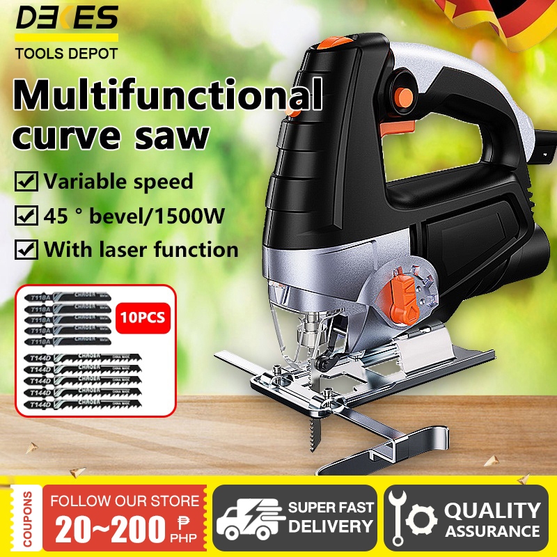 【With Laser】Original Electric Jigsaw Power Tools 1500W with free Blade ...