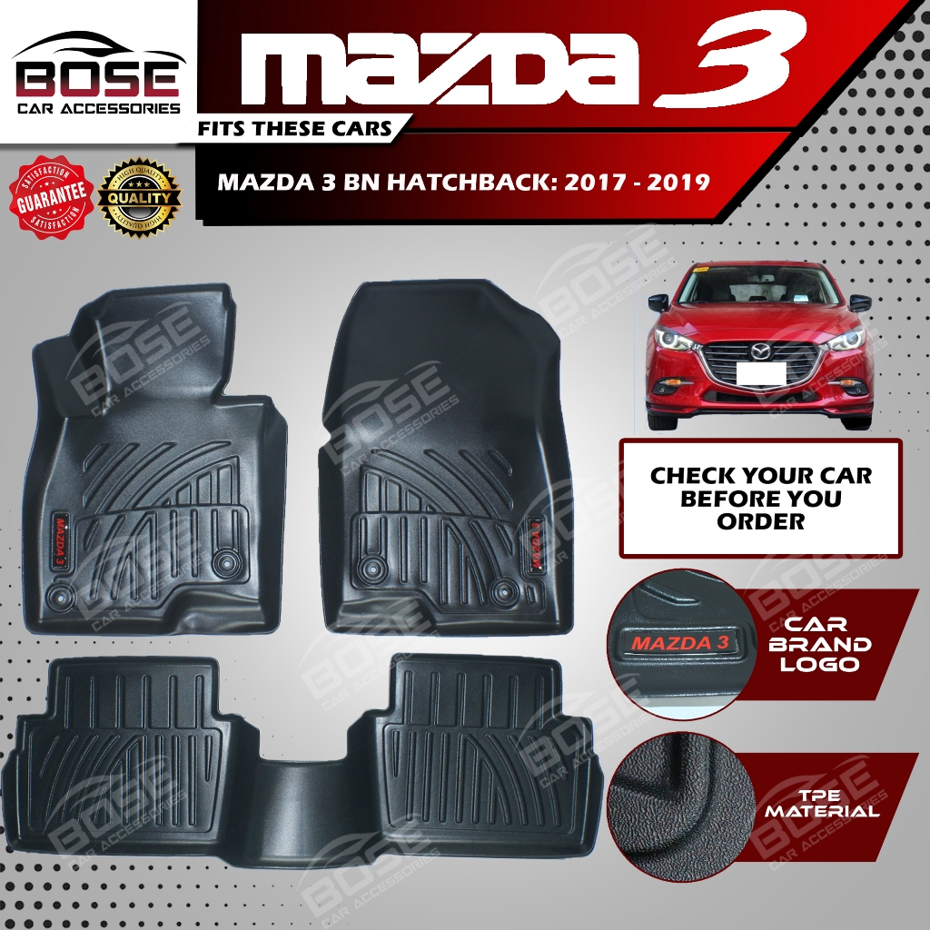 TPE Black Deep Dish Mazda 2 / Mazda 3 2017 - 2019 / 2020 - 2023 Sedan ...