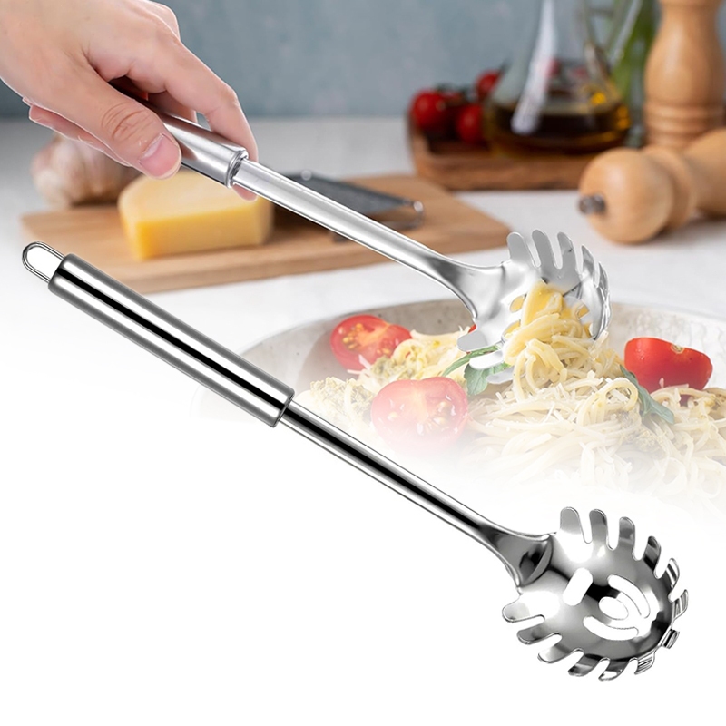 Stainless Steel Spaghetti Spoon Pasta Spoon With Teeth Kitchen Cooking ...