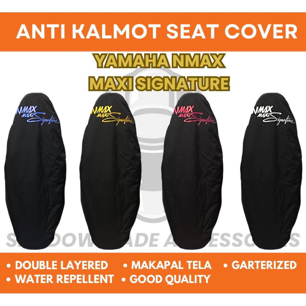 YAMAHA NMAX MAXI SIGNATURE ANTI KALMOT SEAT COVER MOTORCYCLE MAKAPAL ...