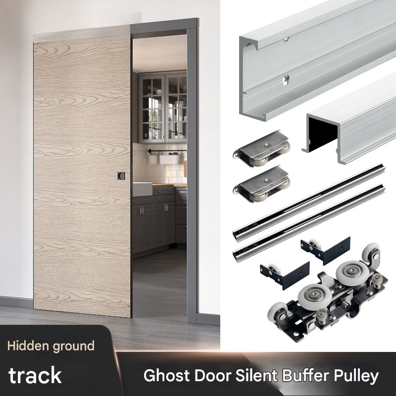 Invisible Trackless Ghost Door Bedroom Bathroom Two-Way Buffer Push ...
