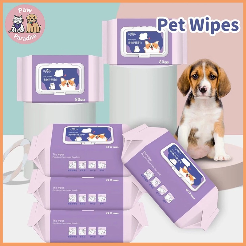 Paw. Pet Wipes Multipurpose Grooming Wipes For Dogs&Cats Alcohol-Free ...