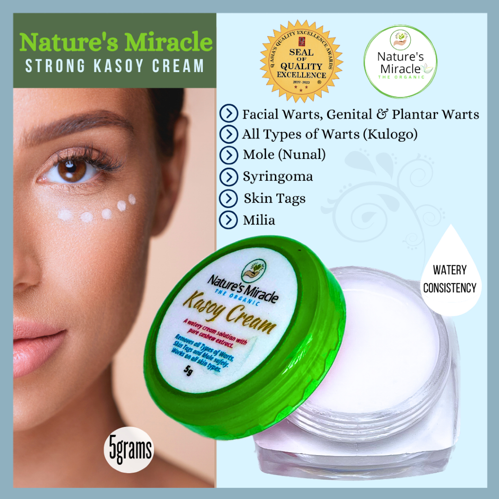 Natures Miracle Original. Watery Strong Kasoy Cream for Millia Syringoma Mole | Shopee Philippines