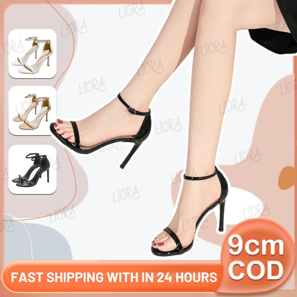 9cm Stilettos Pointed Black Pageant Heels Elegant High Heel Sandals for ...