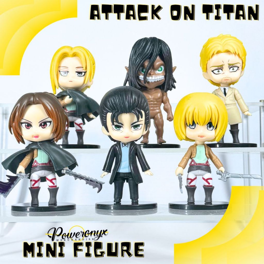 AOT Attack On Titan Eren Levi Mikasa Armin Mini Figure | Shopee Philippines