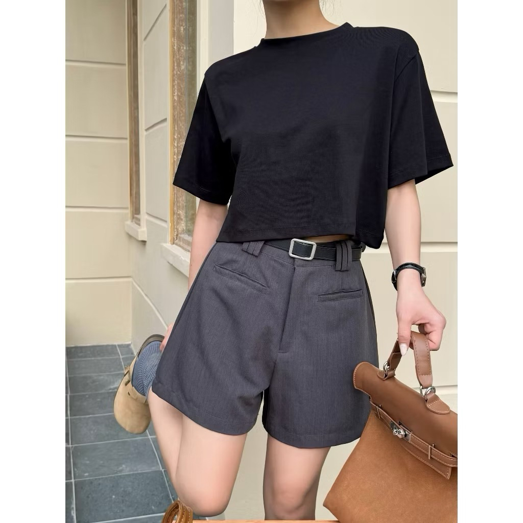LittleMarketManila loose croptop oversized basic plain minimalist top ...