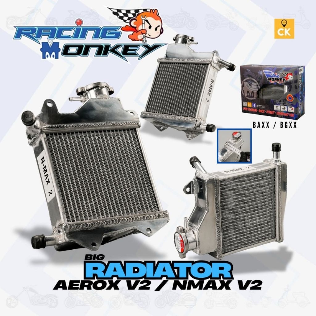 RACING MONKEY RADIATOR FOR NMAX V2 / AEROX V2 | Shopee Philippines