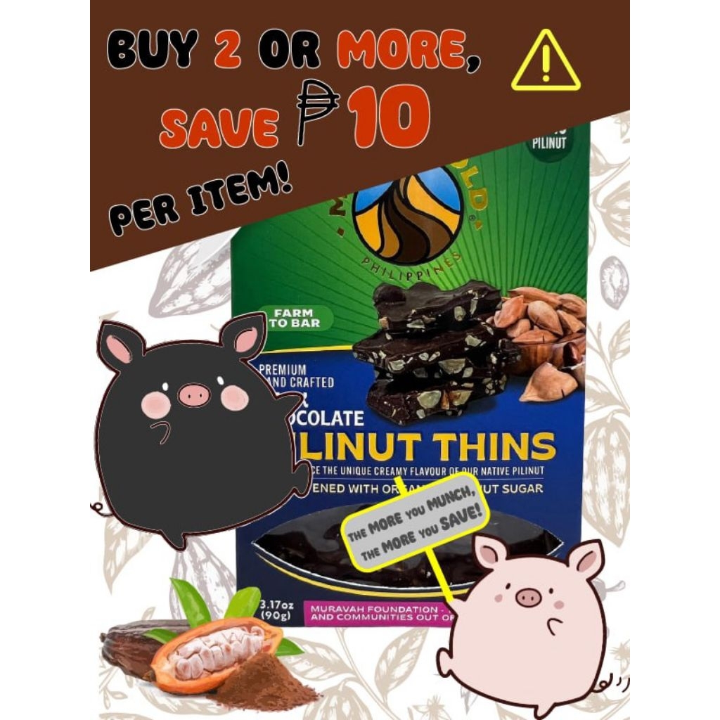 Mayon Gold Finest Premium Dark Chocolate (Thins with Pilinut) | Shopee Philippines