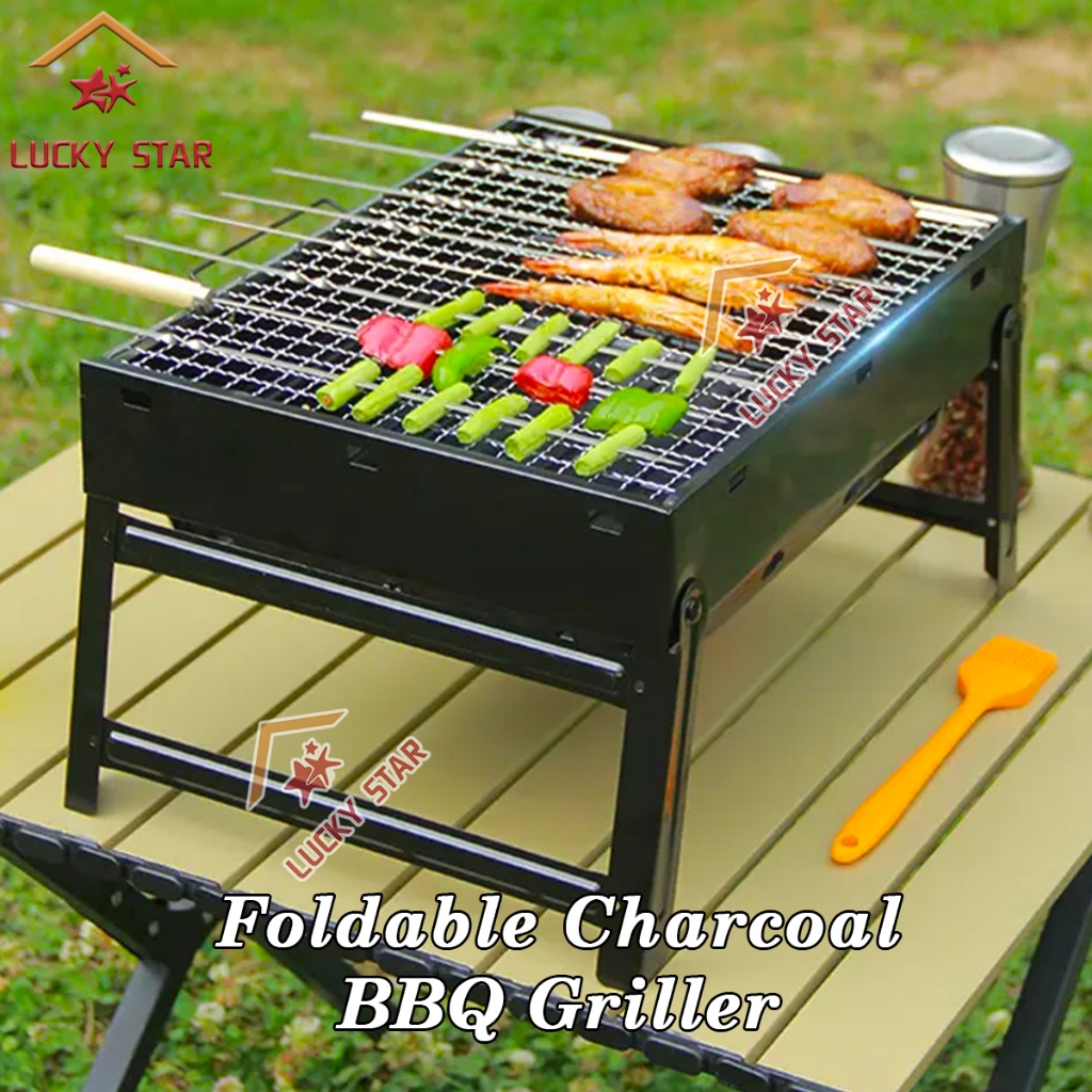 Portable Foldable Charcoal Stainless BBQ Grill Ihawan Charcoal Outdoor Barbecue Grillers ...