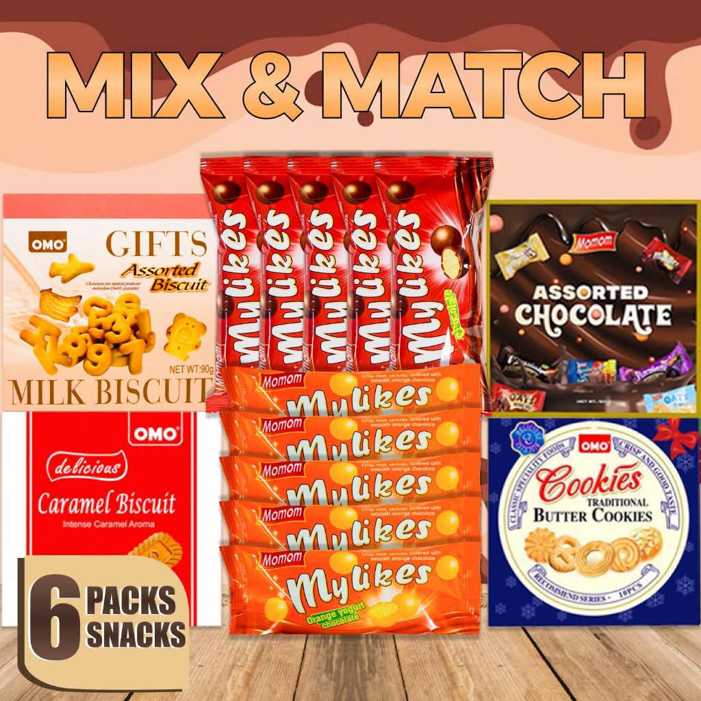 [MIX AND MATCH] 6 Different Pack Snacks of Chocolate & Biscuit: Milk ...