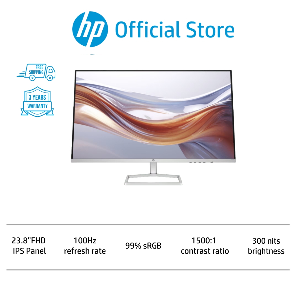 HP S5 524SF 23.8 inch IPS 100Hz SF FHD Monitor w/ HDCP support FHD 100 ...