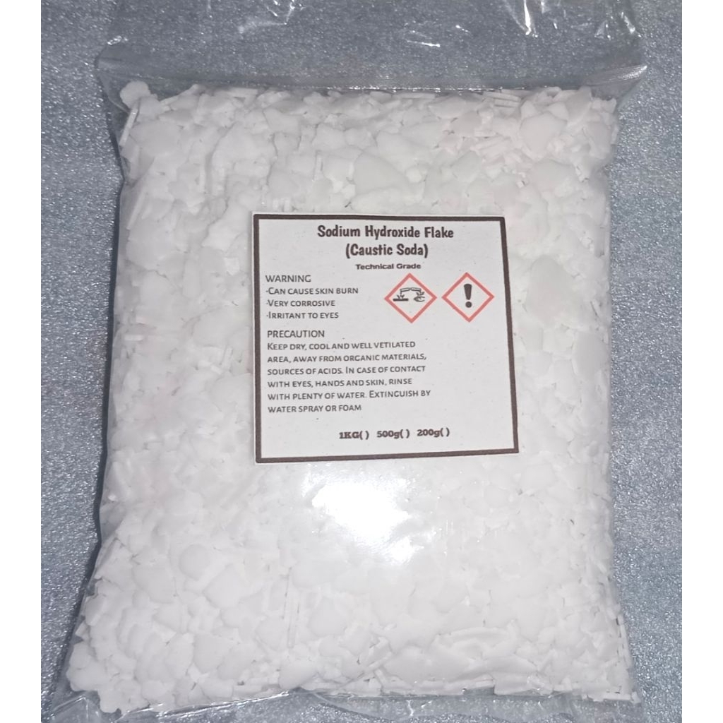 Sodium Hydroxide | Caustic Soda Lye Flakes Technical 1KG | Shopee ...