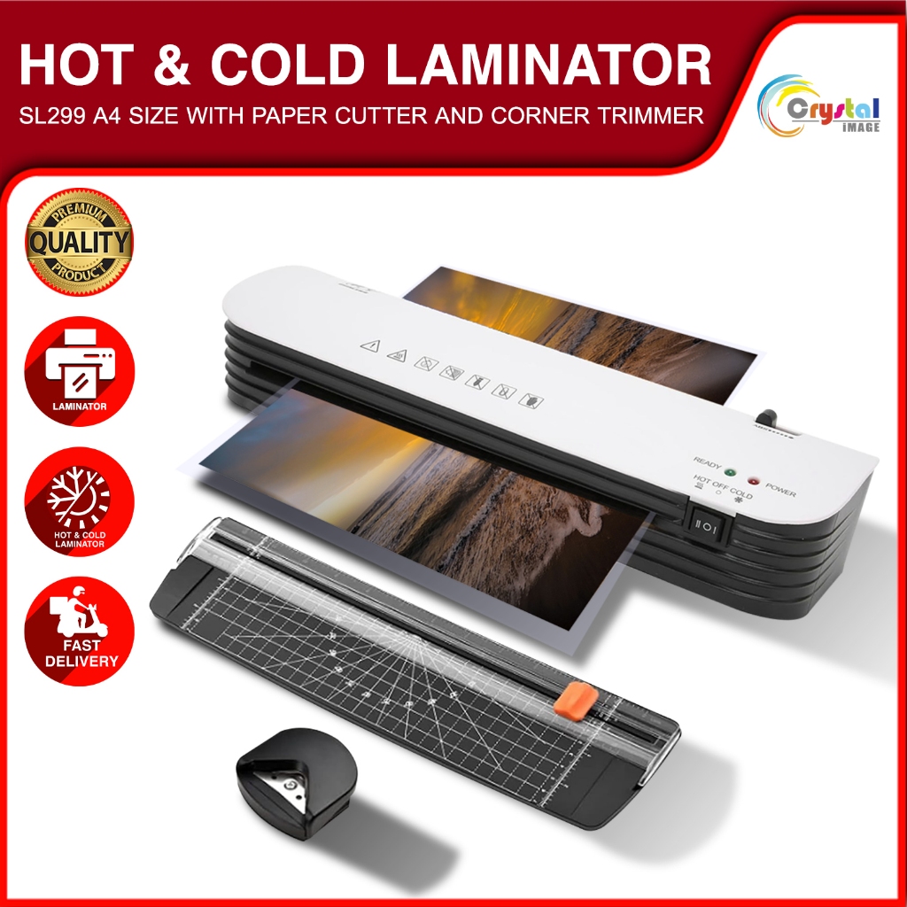 Officom Laminator A4 Hot and Cold Laminating Machine SL299 A4 with ...
