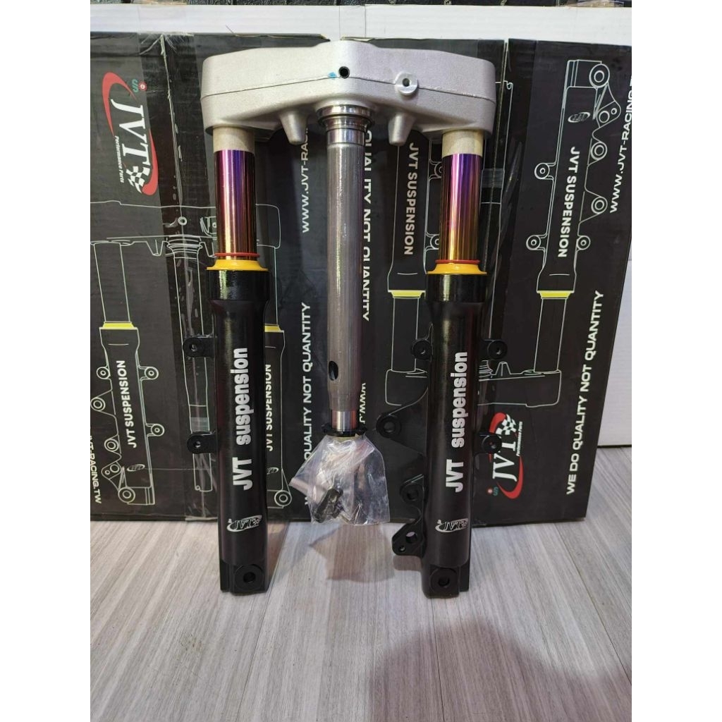 JVT FRONT SHOCK/ FORK SUSPENSION WITH T-POST 33MM TITANIUM FOR AEROX V1 ...