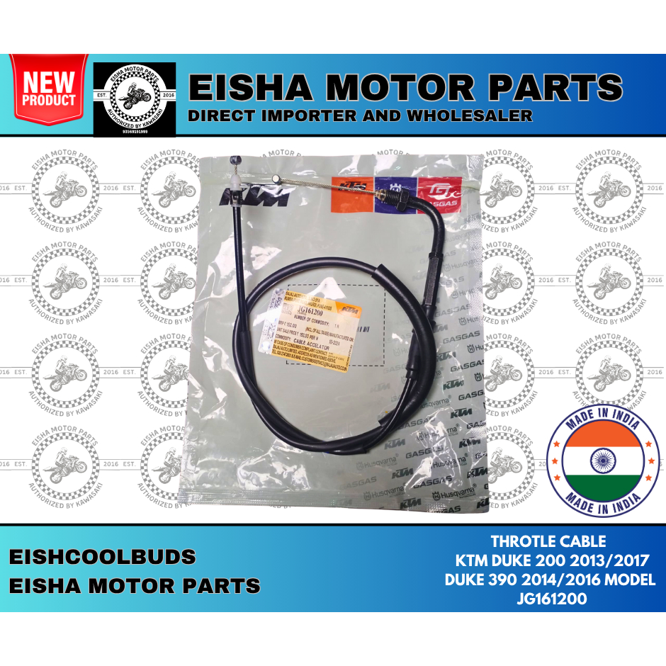 THROTLE CABLE KTM DUKE 200 2013/2017 DUKE 390 2014/2016 MODEL JG161200 ...