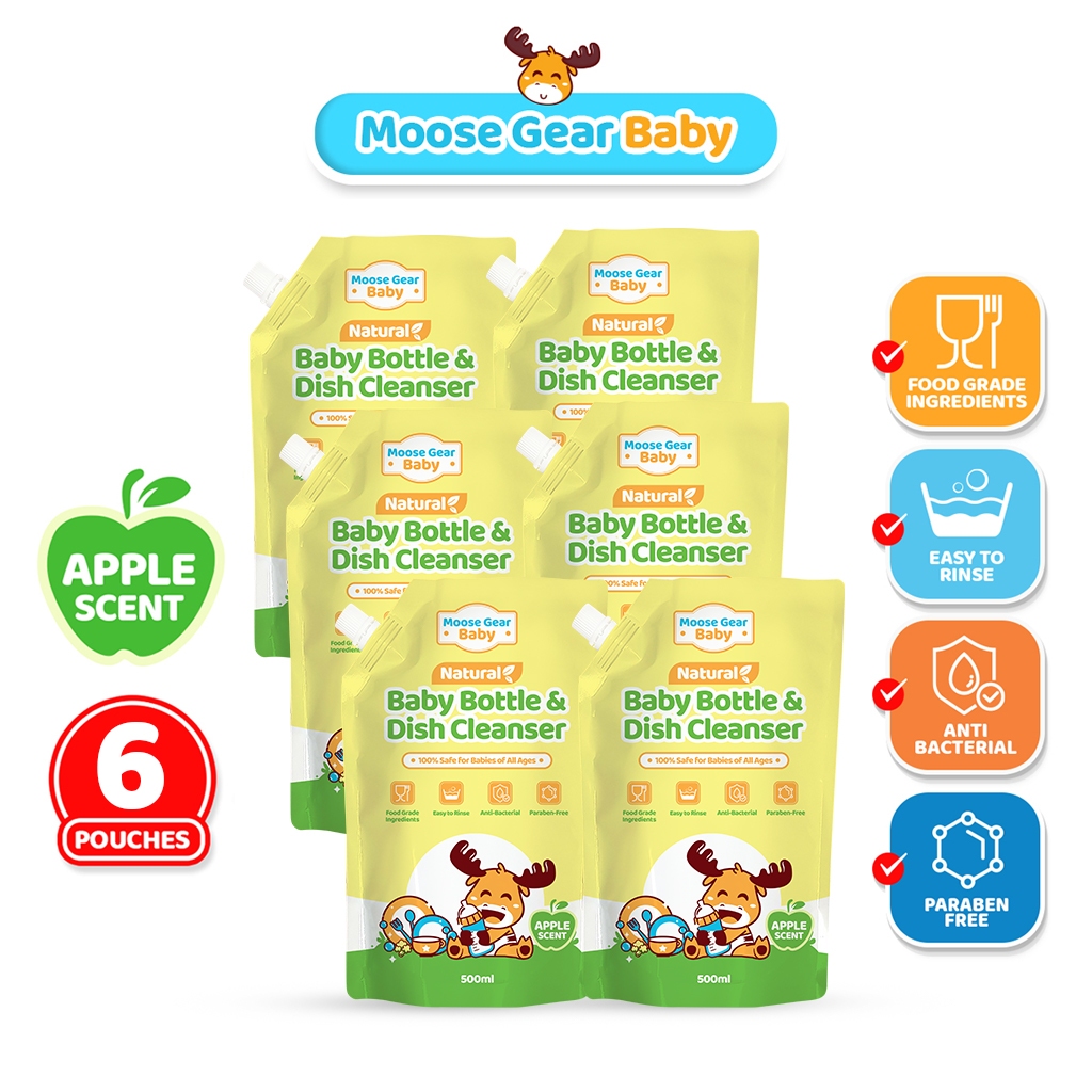 Moose Gear Baby Bottle Cleanser 500ml 6PACKS (Apple Scent ...