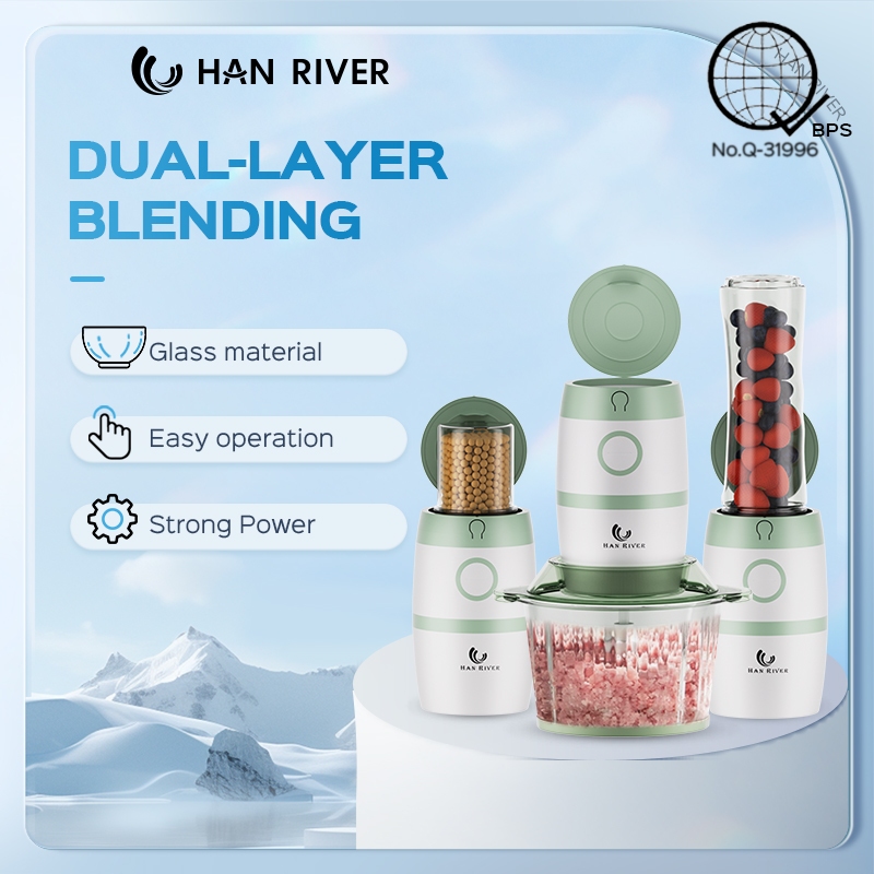 HAN RIVER Blender 3 in 1 Food Processor Multi-functional Juicer Meat ...