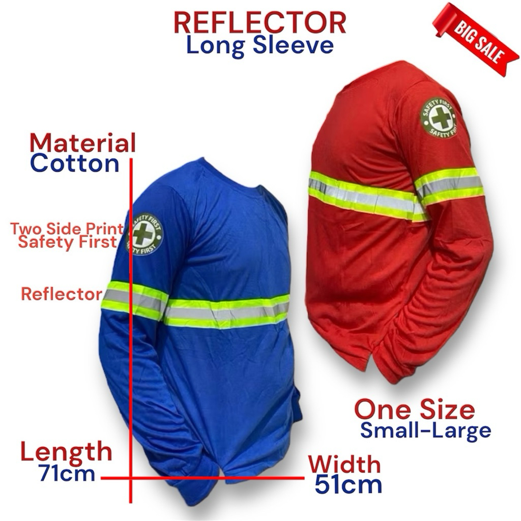 CONSTRUCTION Long Sleeve Reflectorize | Shopee Philippines