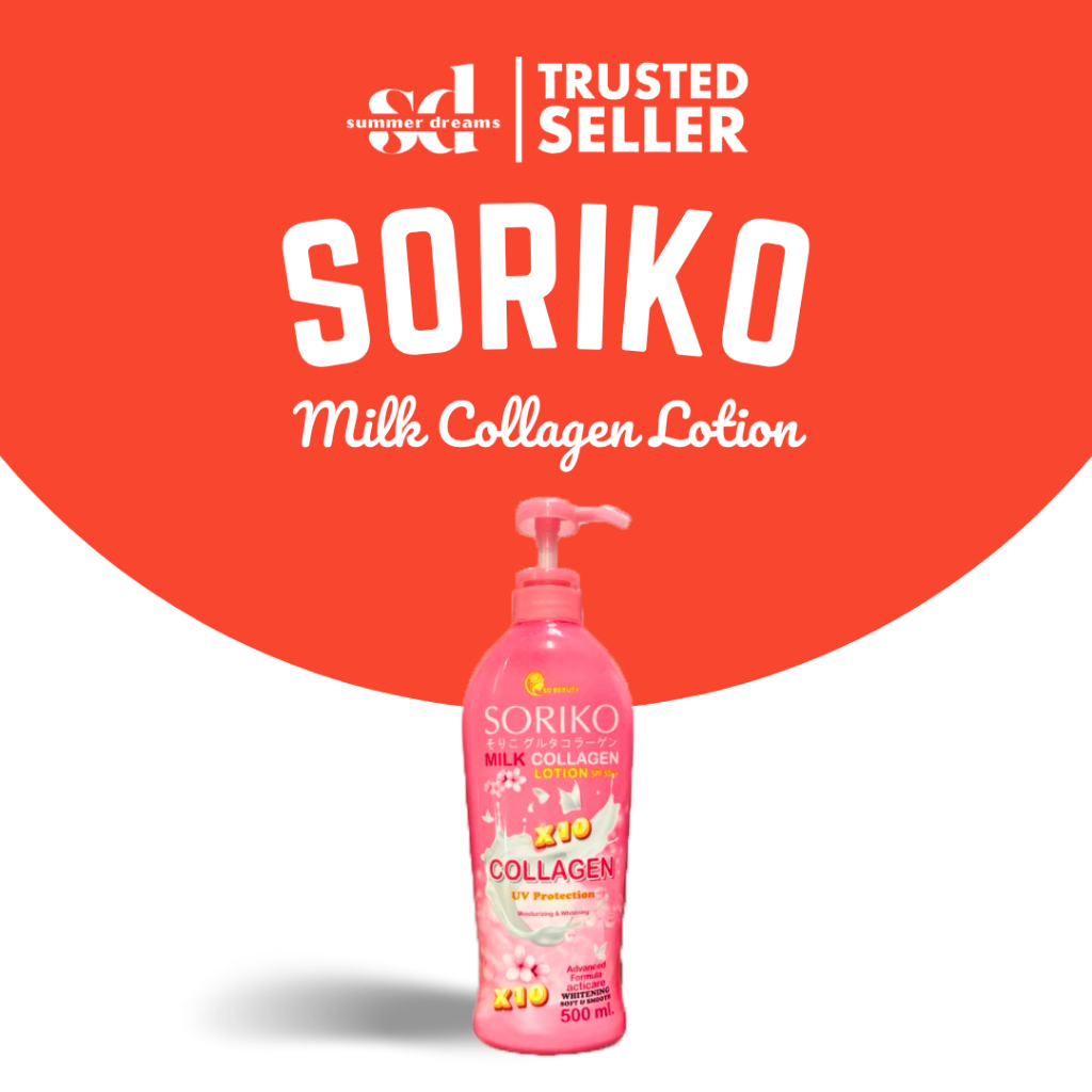 SORIKO Milk Collagen Lotion SPF 50++ 500ml Whitening Body Lotion ...