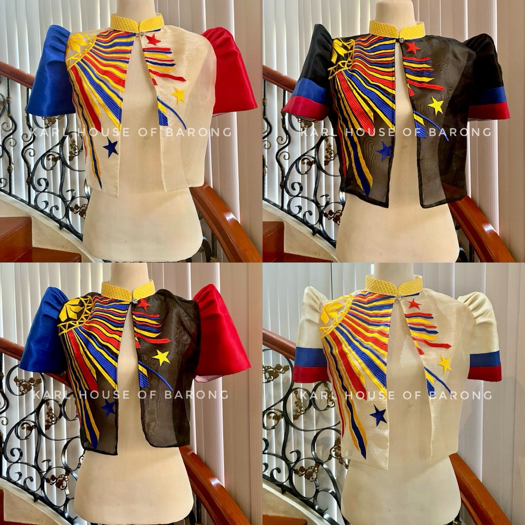 SINAG Modern Filipiniana Bolero with Embroidered Collar by KARL HOUSE ...