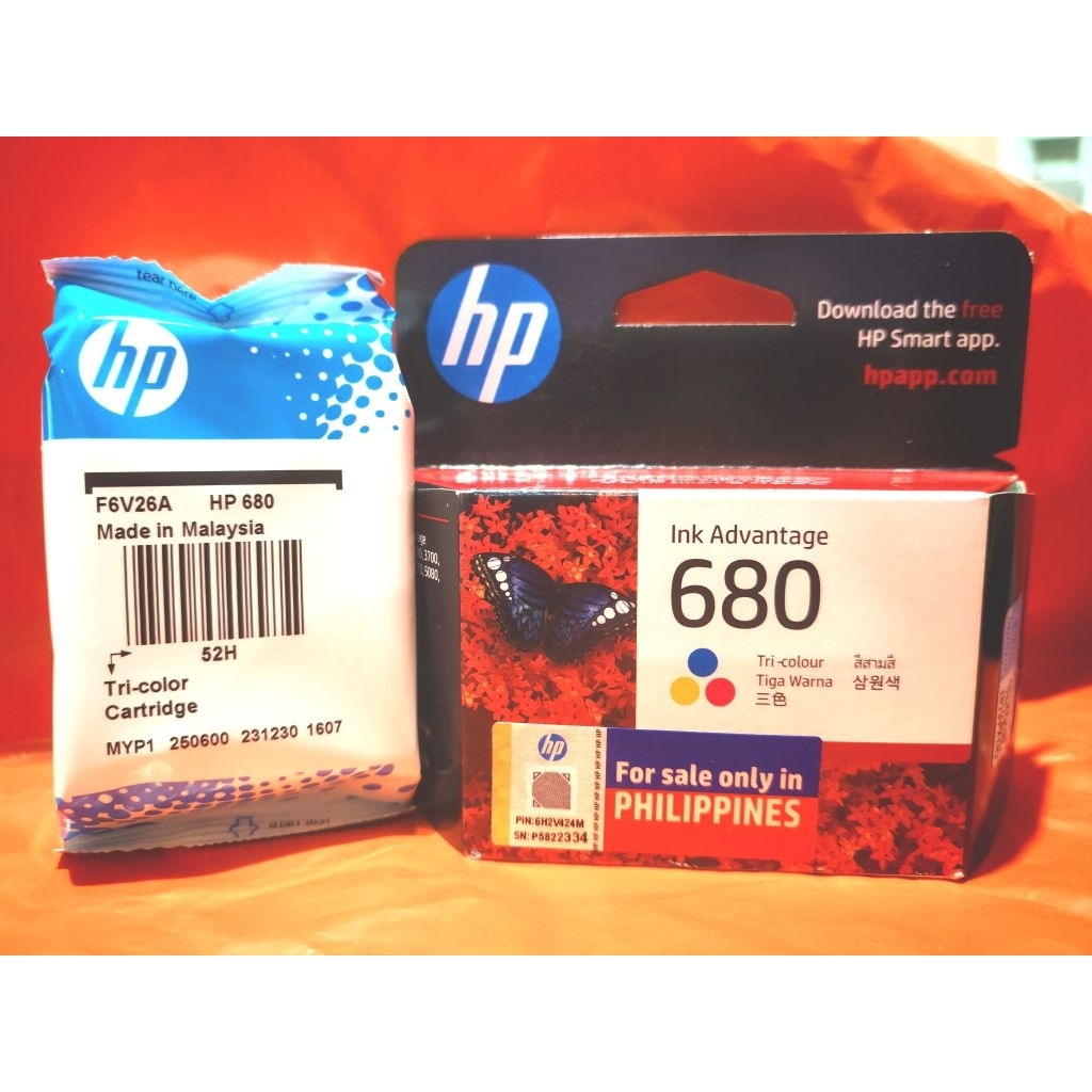 Hp 680 Tri Color Ink Cartridge New Sealed With Plastic, No Cartoon ...