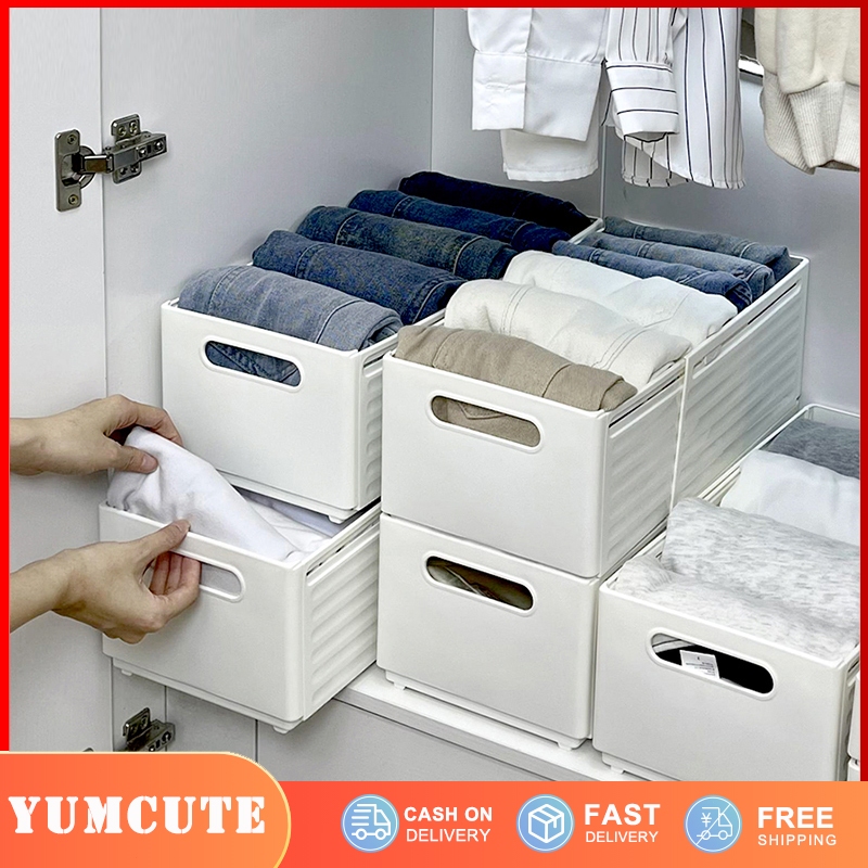 Retractable Storage Box Drawer Clothing Cabinet Storage Basket ...