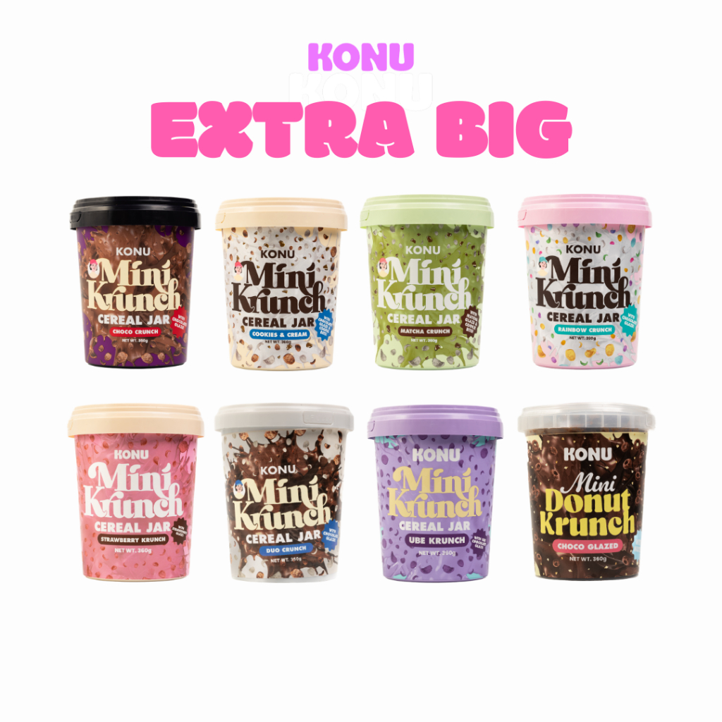 KONU Mini Krunch Extra Big Cereal Jar 360g | Shopee Philippines