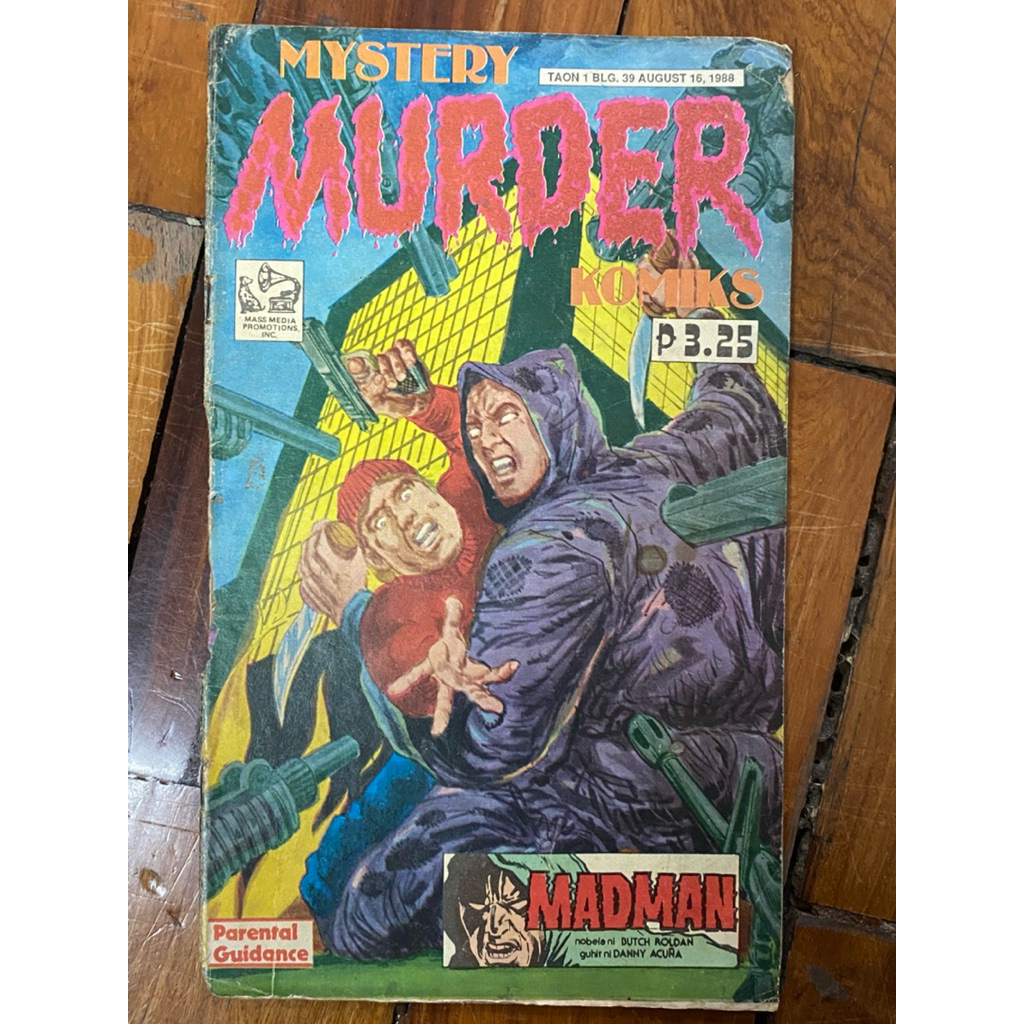 Vintage Tagalog Mystery MURDER KOMIKS Magazine - Madman by Danny Acuna ...