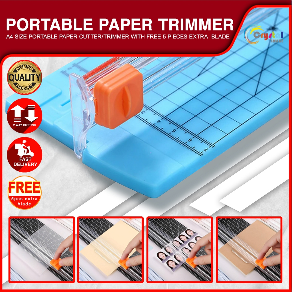 Officom Portable Paper Trimmer Paper Cutter A4 [Sliding Paper Trimmer ...