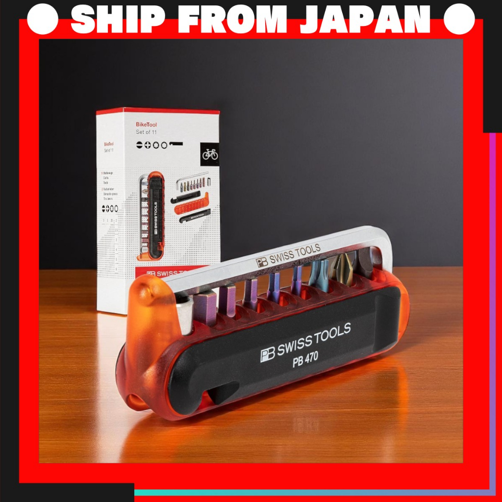 Bike Tool Set PB Swiss Tools 470RedCBB (9 pcs), cycling repair kit, red ...