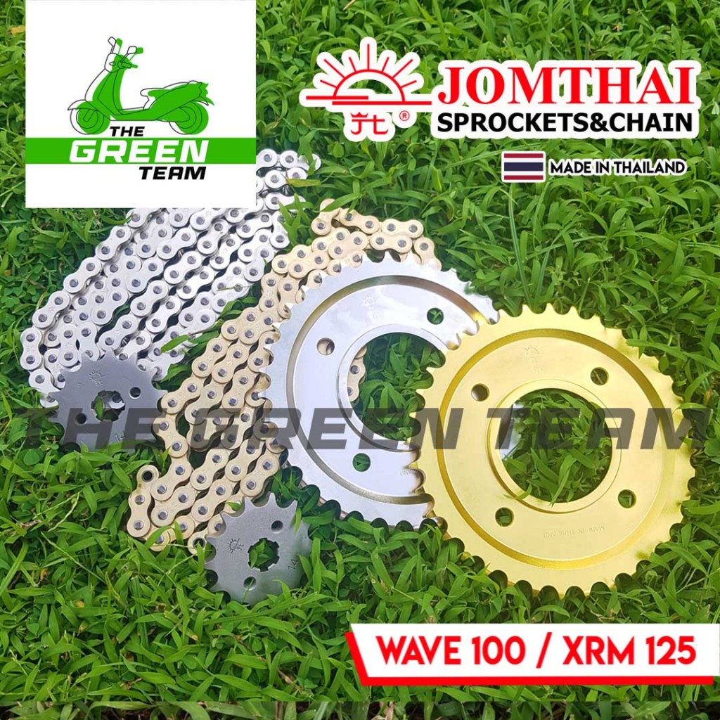 JT JOMTHAI Chain & Sprocket Set ( Wave 100 / XRM 125 ) Available in ...