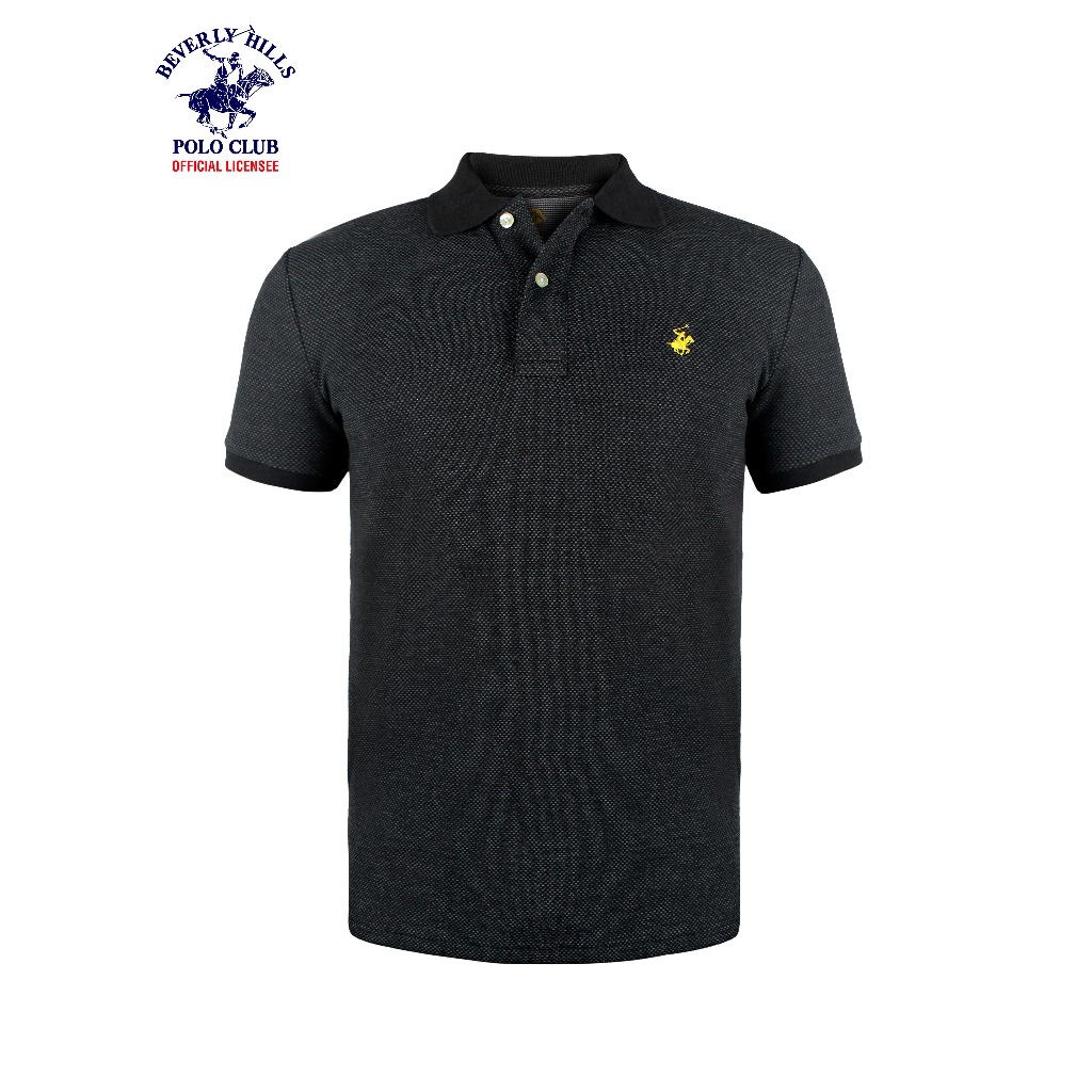 Beverly Hills Polo Club Men's Cotton Blended Jacquard Polo Shirt in ...
