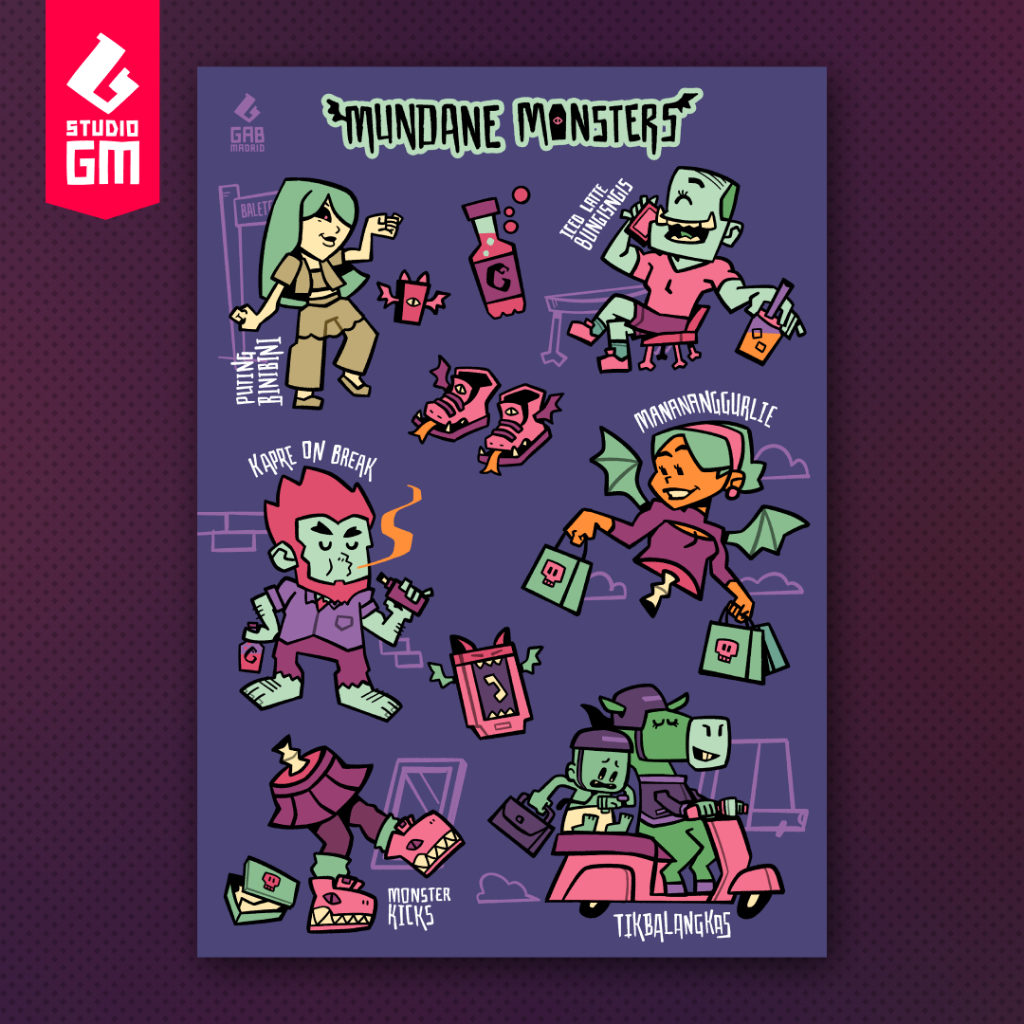 Mundane Monsters A5 Print Artwork Filipino Folklore Creatures ...