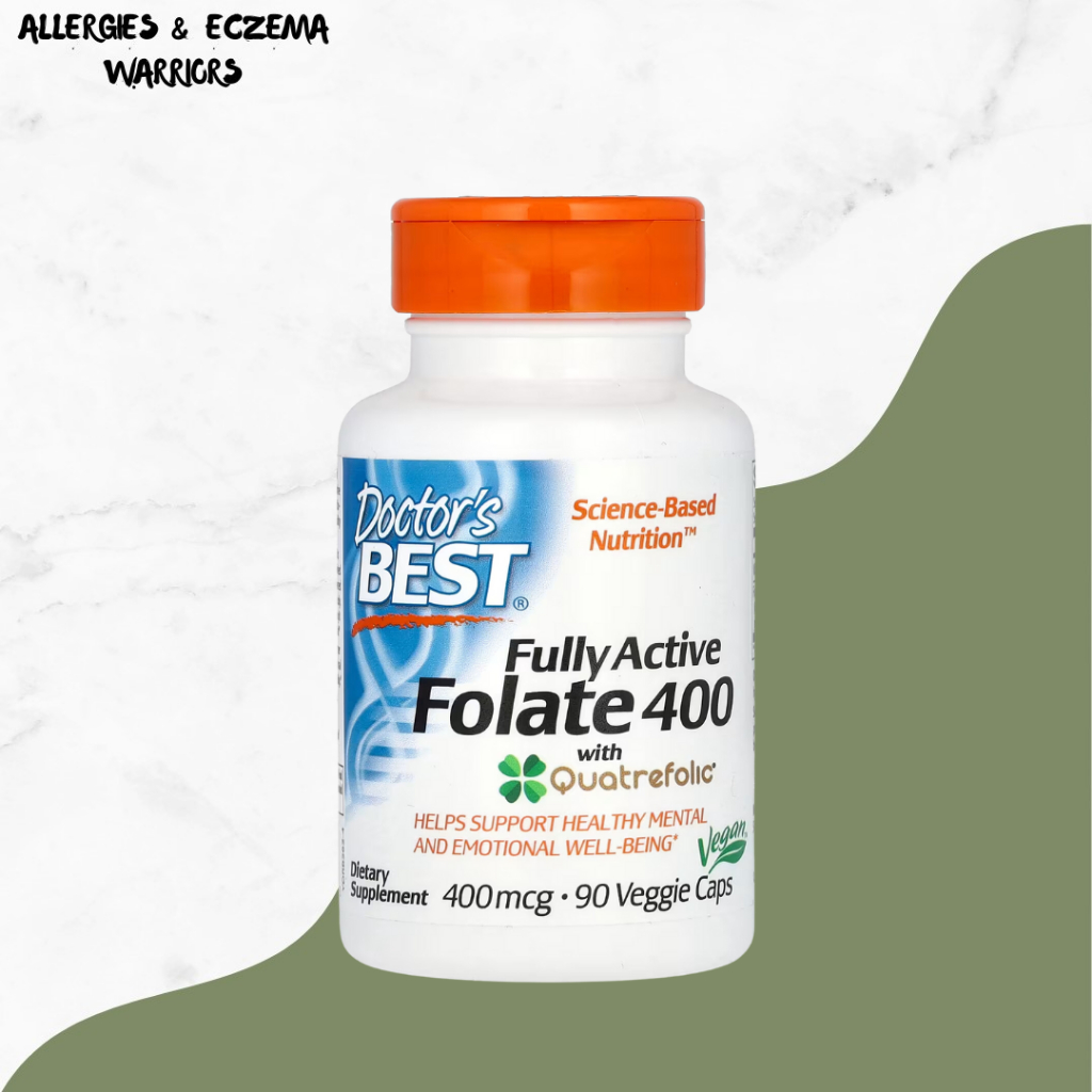 Doctor's Best, Fully Active Folate 400 with Quatrefolic, 400 mcg, 90 ...