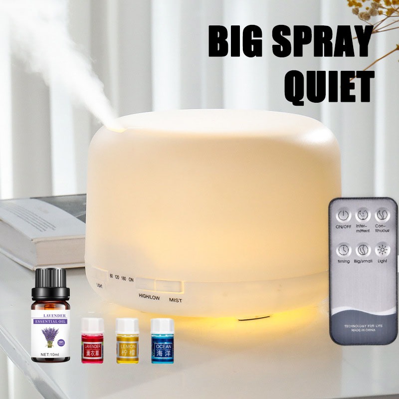 500ML 7 LED Humidifier with Essential oil Ultrasonic Aromatherapy ...