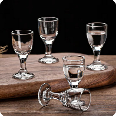 6/12PCS 10ml Mini Goblet Shot Glass Small Wine Cups Wine Glasses ...