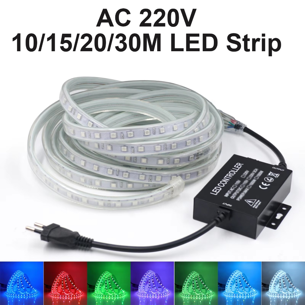 10-30M RGB Strip Light led Ceiling Cuttable Rope Lights Outdoor ...