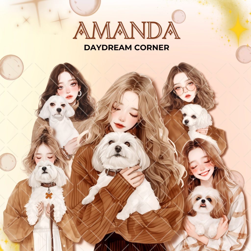 Amanda | Aesthetic Girl Stickers | Die Cut | Journal Planner Sticker ...