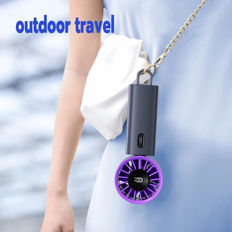 portable fan 100 gears stepless speed control smart turbo fan mini fan ...