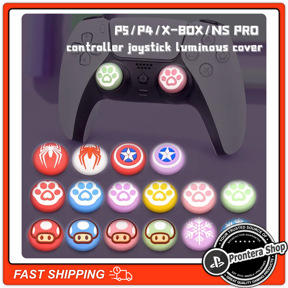 DS4 DS5 PS4 PS5 Xbox ProCon Cute Luminous Luminated Glow In The Dark Thumbgrip Thumb Grip Grips ...