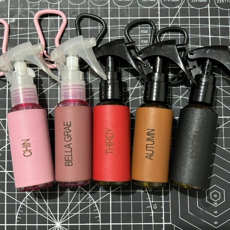 Personalized Trigger Spray Bottle Keychain | Alcohol Spray Keychain ...