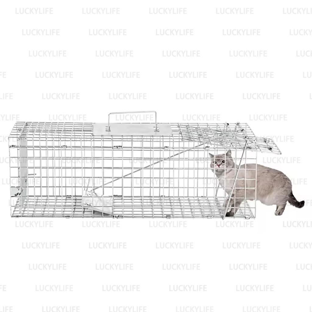 Cat Cage Catching Tool Large Folding Mousetrap cat trap Humane Live ...