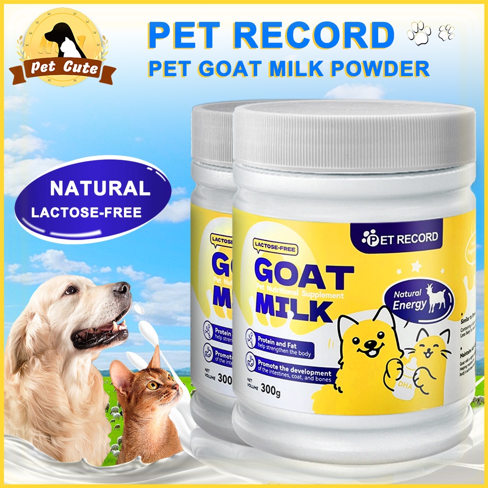 【PET RECORD】300g Puppy Kitten Goat Milk Powder High Protein Dog Food ...