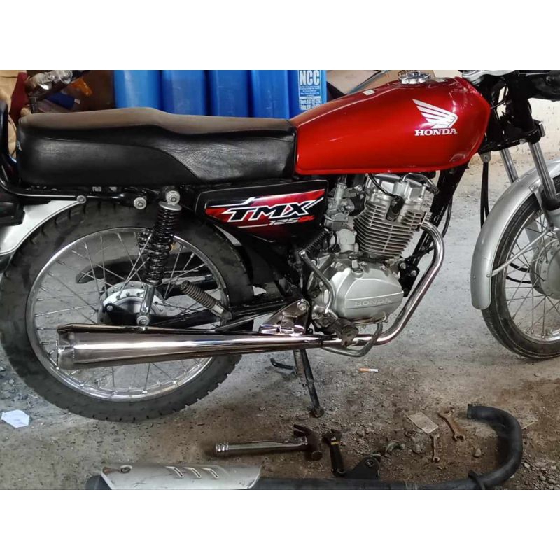 TMX 125 Alpha Muffler Pipe Pure Stainless(Tambutso) | Shopee Philippines