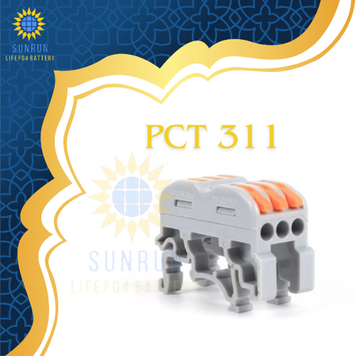 PCT 311 Din Rail Type Quick Wire Connector Compact Splicing Conductor ...
